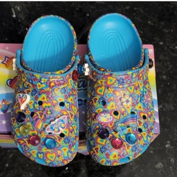 CROCS | Shoes | Copy Lisa Frank Limited Edition Crocs With Jibbitz New ...